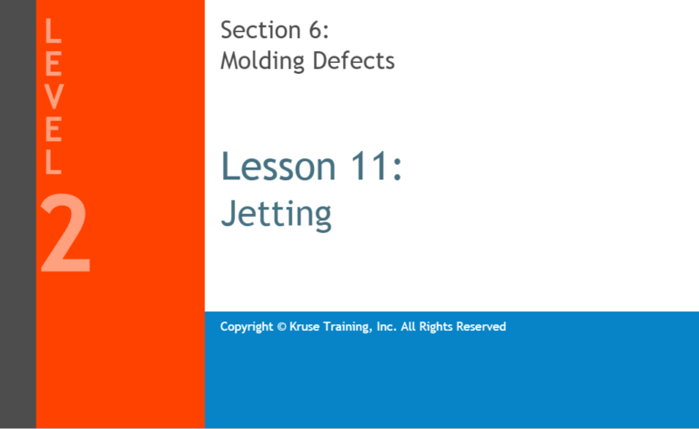 Jetting: Common Molding Defects - Kruse Training